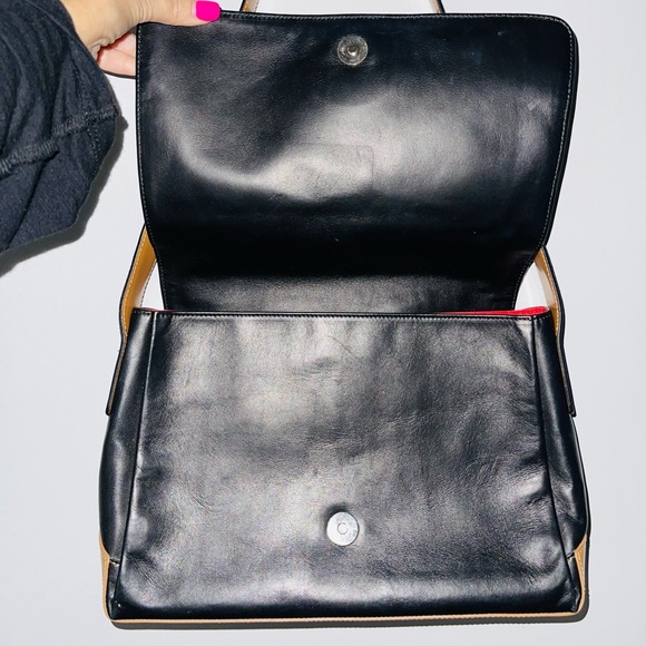Castelbajac | Bags | Castelbajac Shoulder Bag Italian Leather Black ...